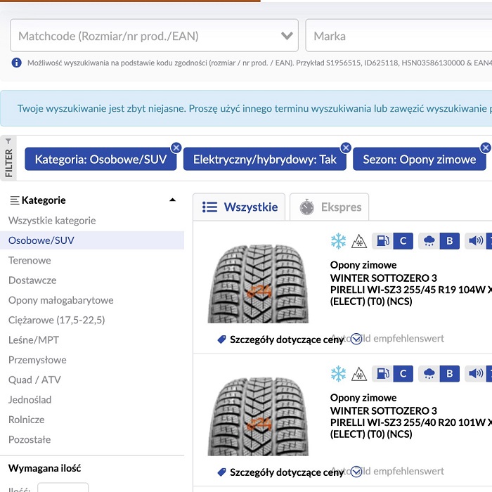 Nowe funkcje na ALZURA Tyre24