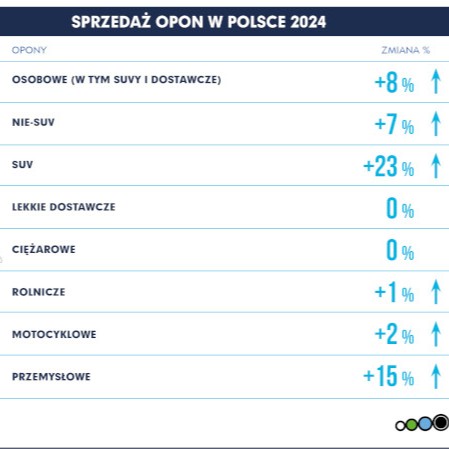 Sprzedaż opon w 2024 roku